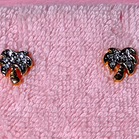 Juicy Couture | Jewelry | Pave Palm Tree Studs Never Removed From Nwt ...